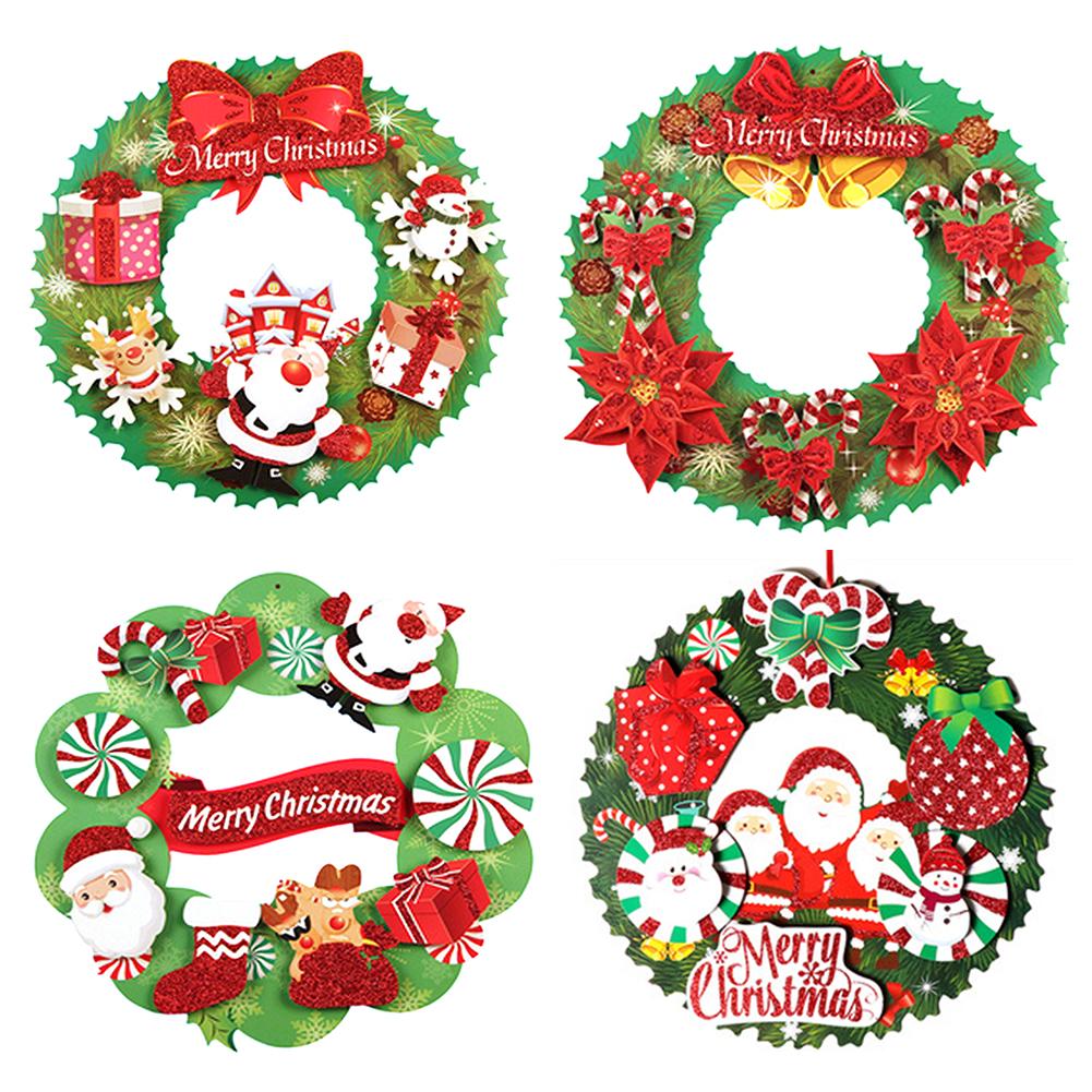 Christmas Wreath Door Hanging Decorations Double-s... – Grandado