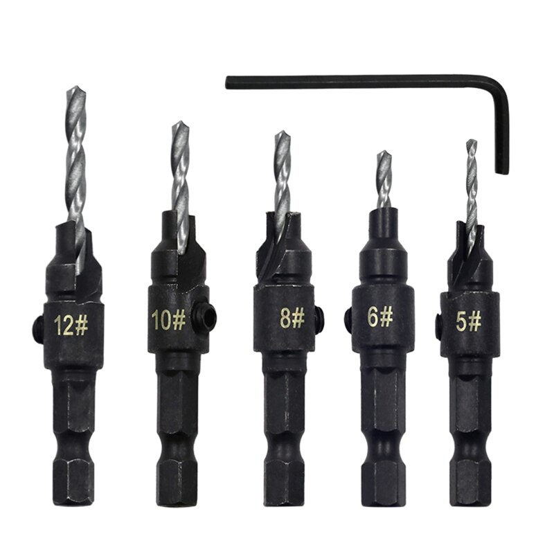 Countersink Drill Bit Set Hex Shank Drilling Screw... – Vicedeal Countersink Drill Bit Set Hex Shank Drilling Screw... – Vicedeal