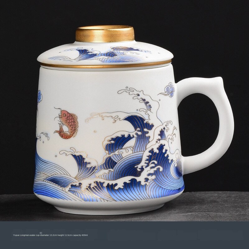 Keramische Witte Thee Cup Keramische Thee Scheidin... – Grandado