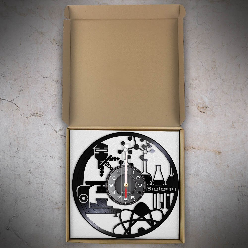 Biology Chemistry Black Silent Wall Clock Biologis... – Grandado