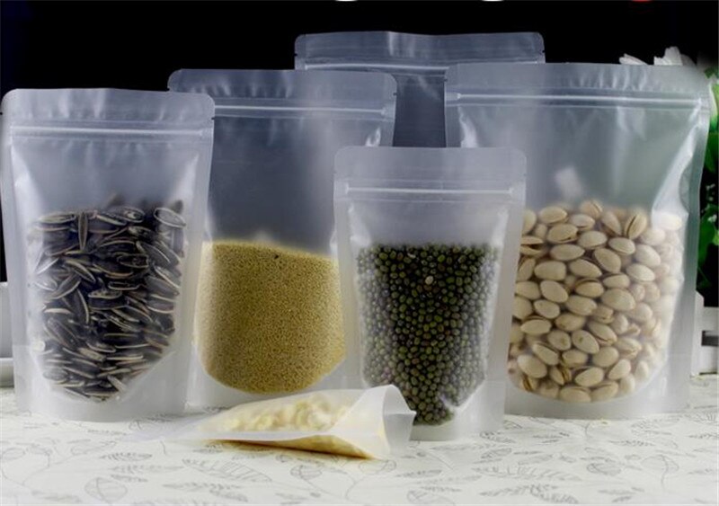 10pcs Frosted Clear Plastic Zip Lock Packing Bag S... – Grandado