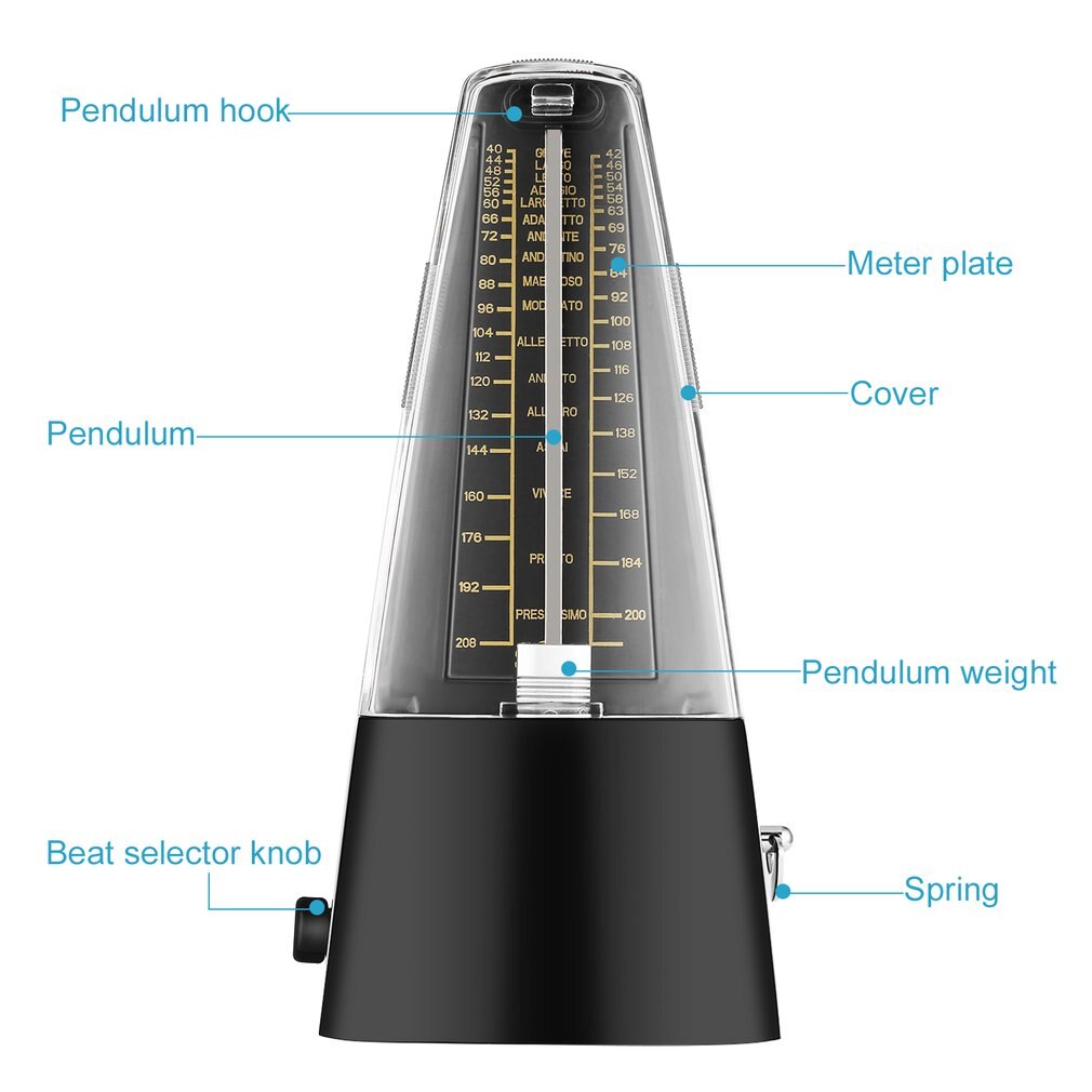 OUTAD Traditional Wind Up Mechanical Metronome for... – Grandado