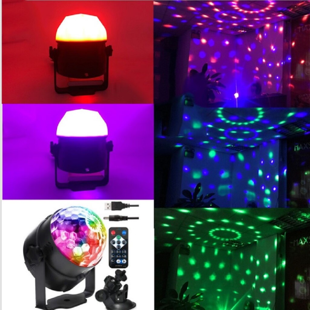 DJ Disco Light Remote/Sound LED RGB Lighting Effec... – Grandado