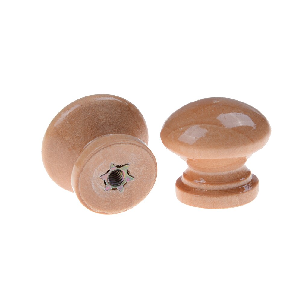 10pcs 25mm Natural Wood Wooden Cabinet Knob Drawer... – Grandado