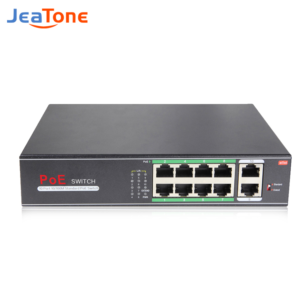 Doornanny PoE Switch 8Port Network Switch 48V 2+8 ... – Vicedeal