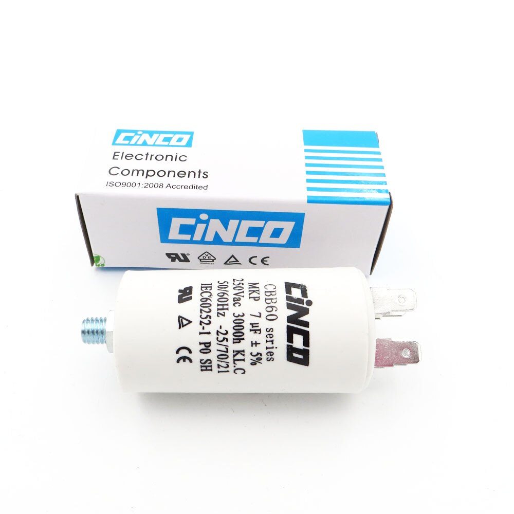 7 MFD 250VAC CBB60 Motor Run Capacitors 4pin SH DB... – Grandado