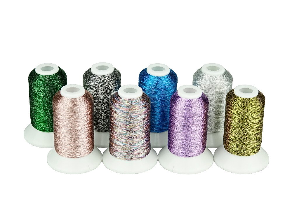 SIMTHREAD 8 Pearl Colors/kit Metallic Embroidery T... – Vicedeal