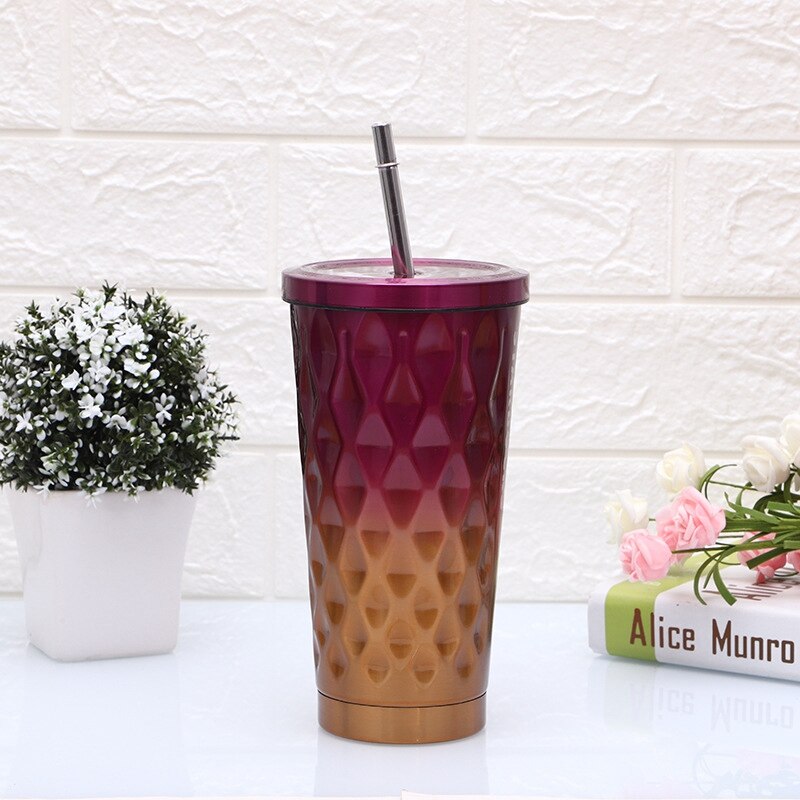 500Ml Diamant Vorm Doulbe Muur Vacuüm Thermo Mok M... – Vicedeal