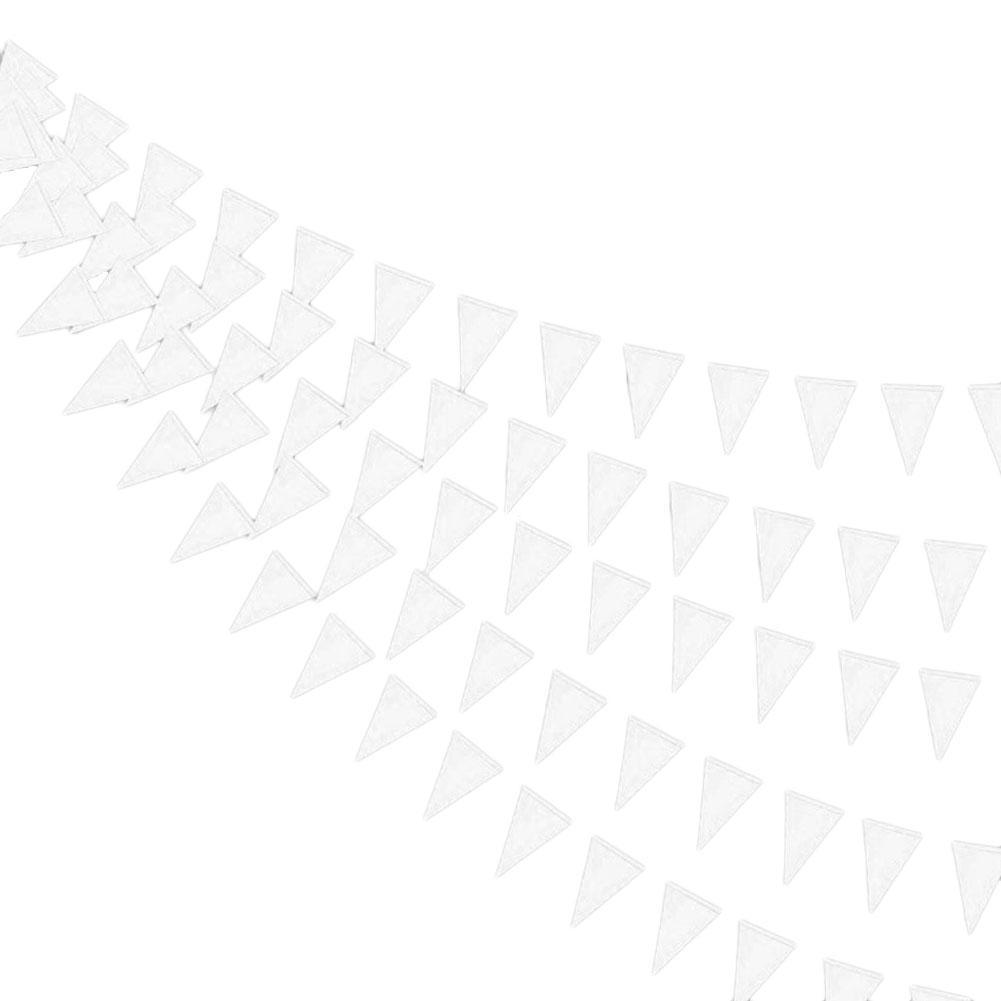 White Triangle Flags Banners White Paper Pennant G... – Vicedeal
