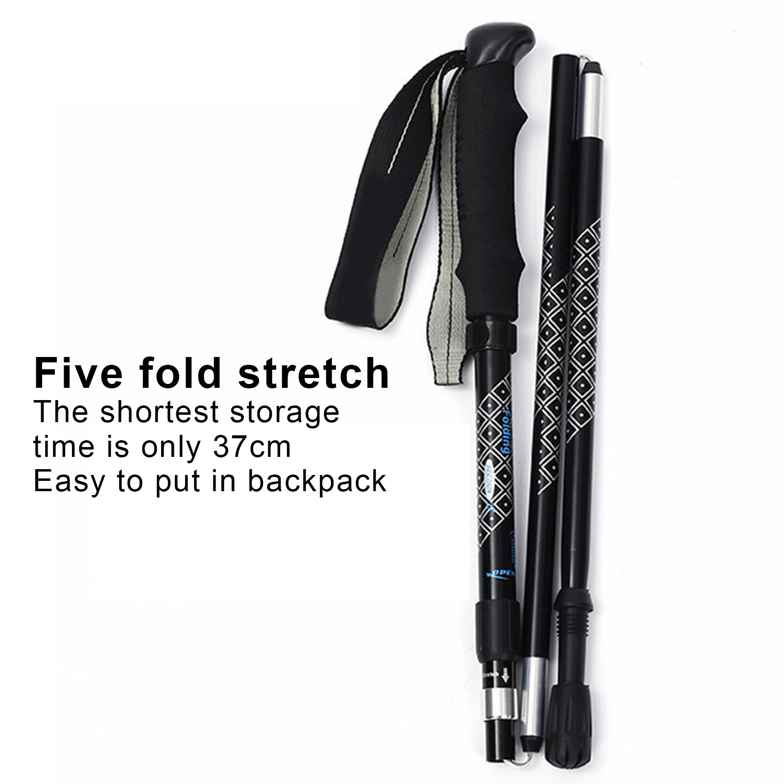 2Pcs Outdoor Fold Trekking Poles Camping Portable ... – Grandado