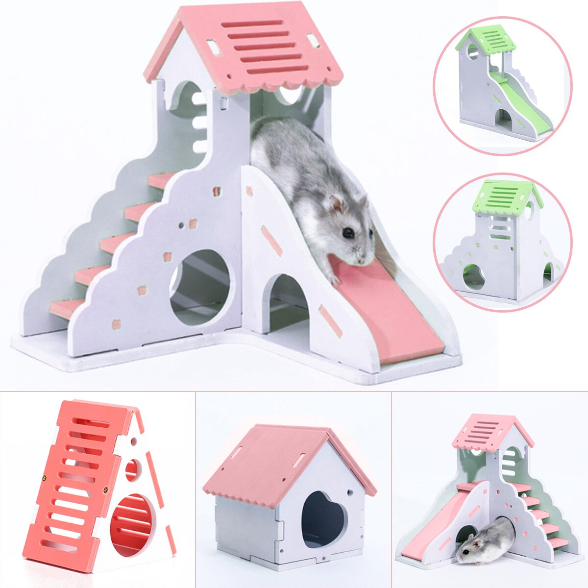 Houten Hamster Huis Kasteel Huisdier Huis Bekijken... – Vicedeal