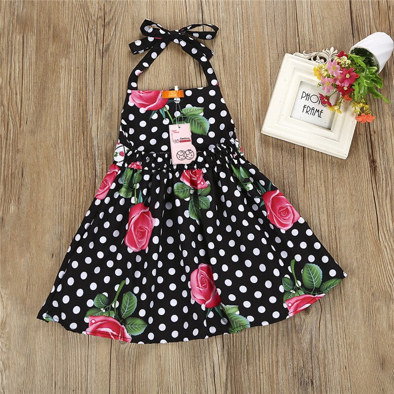 Cute Child Girls Summer Dress Kids Girl Floral Dot... – Grandado