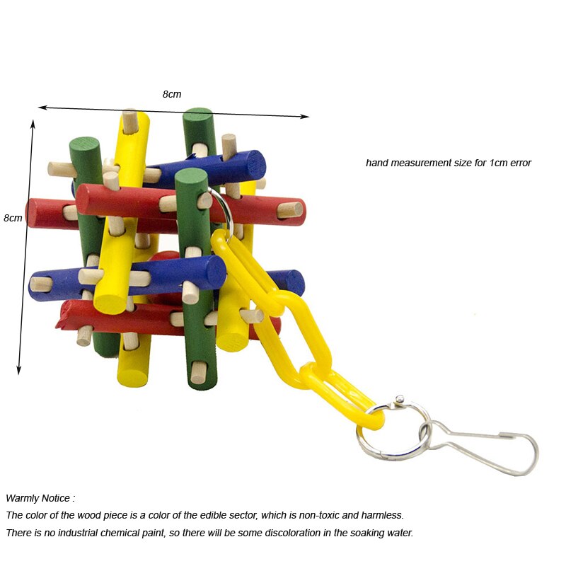 Parrot TrainingToys Wood Square Cube Styles Birds ... – Vicedeal