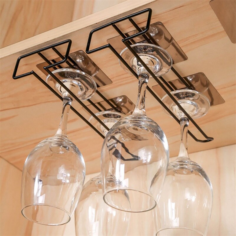 2022 Useful Iron Wine Rack Glass Holder Hanging Ba... – Vicedeal