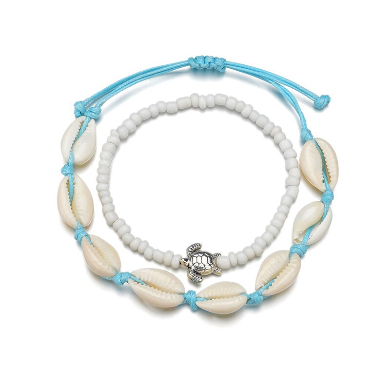 2 delige set Vrouwen Boho Ocean Strand Witte Krale... – Grandado