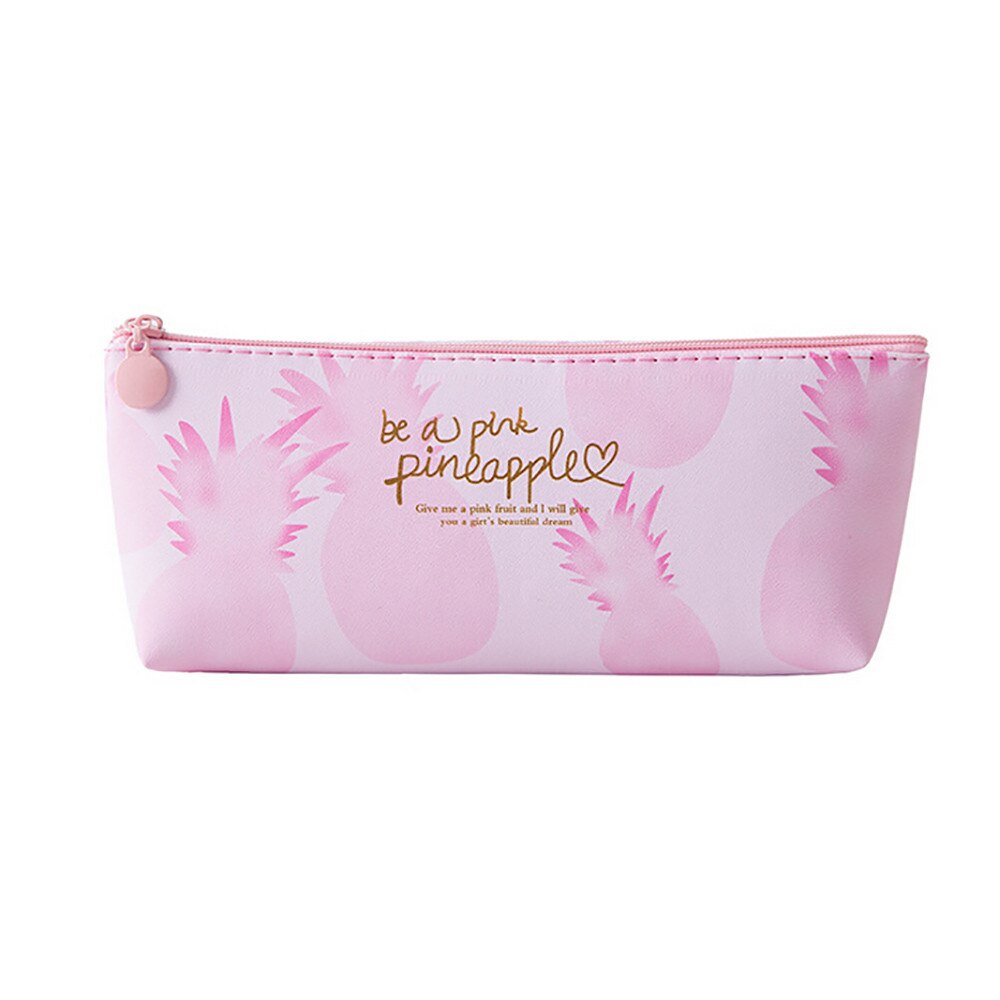 Pink Pineapple Pencil Case Cosmetic Bag Makeup Pou... – Grandado