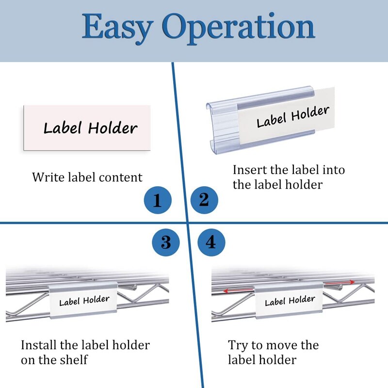Wire Shelf Label Holders, 30 Pack Plastic Wire She... – Vicedeal