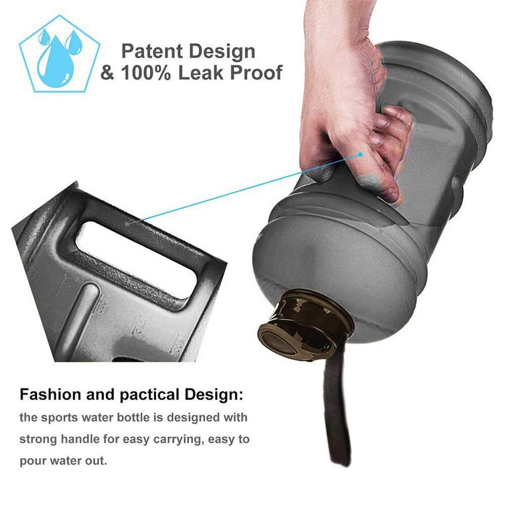 2.2L Large Capacity Outdoor Sports Water Bottle Pl... – Grandado