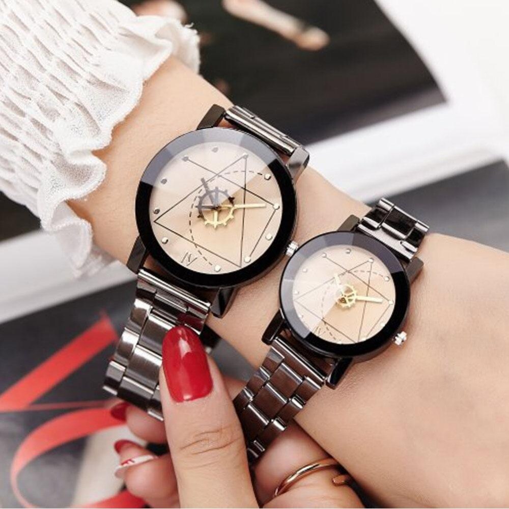 Couple Quartz Analog Wrist Watches Korean Retro St... – Grandado
