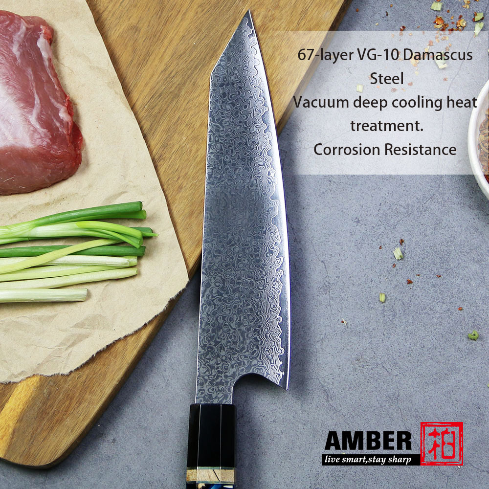 Amber Chef 'S Nakiri Mes 67 Lagen Japanse Dama... – Vicedeal