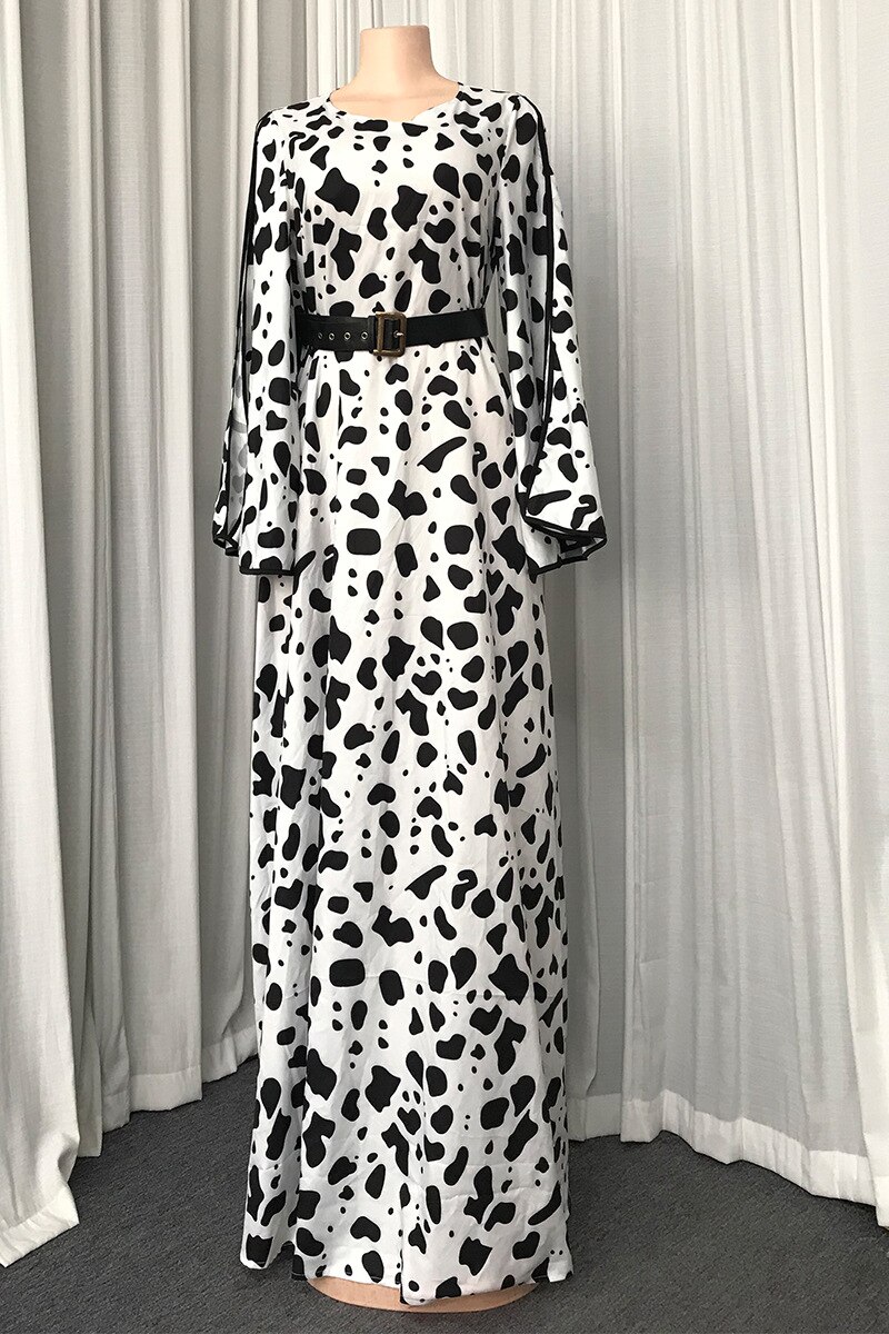 African Clothes Leopard Print Robe Long Dress Wome... – Grandado
