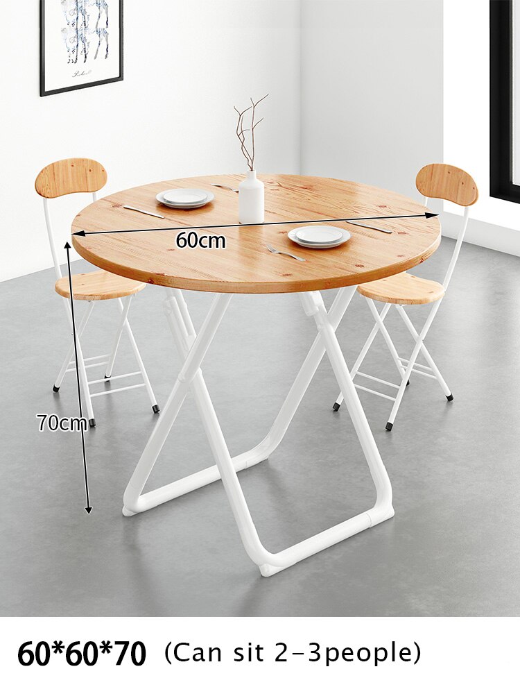Dining Table Round Folding Wood Kitchen Tables For... – Grandado