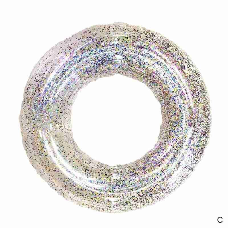 70/80/90cm Colorful Glitter Pool Foats Swimming Ri... – Grandado