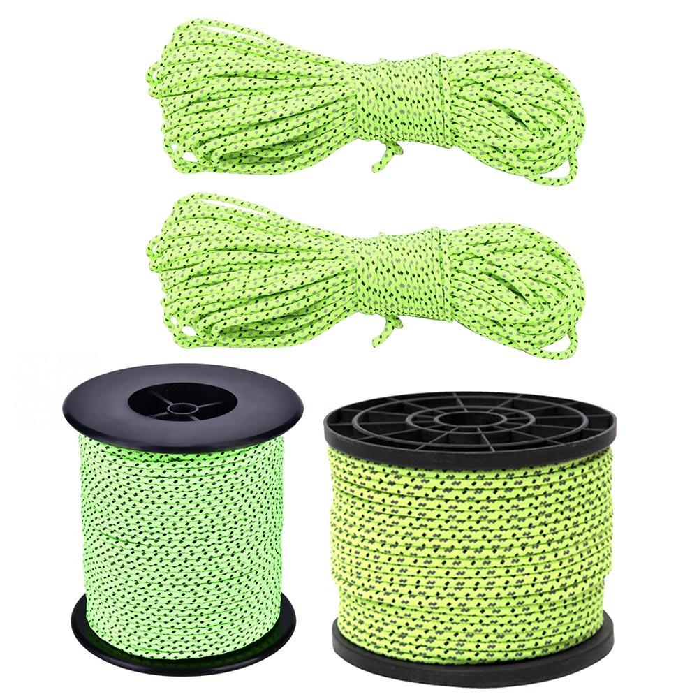 20m/50m Reflective Guyline Tent Rope Runners Fluor... – Vicedeal