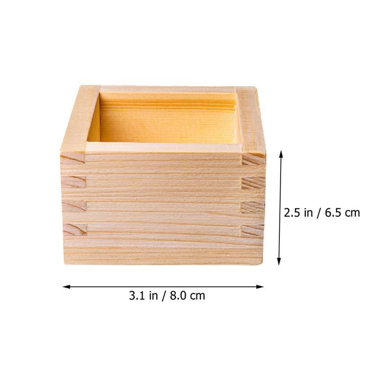 Sake Cup Box Wooden Japanese Masu Cups Tea Traditi... – Grandado