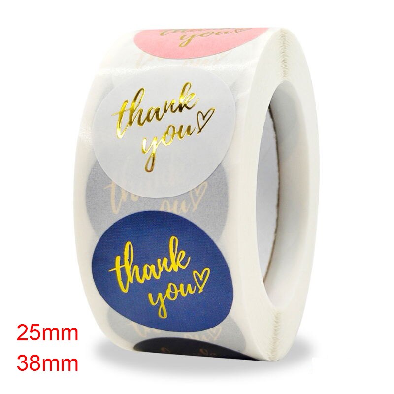 4 Kleuren Goud Folie Dank U Stickers Seal Labels 2... – Grandado