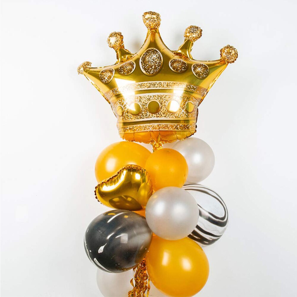5Pcs Large Gold Crown Foil Balloon Bar King Happy ... – Grandado