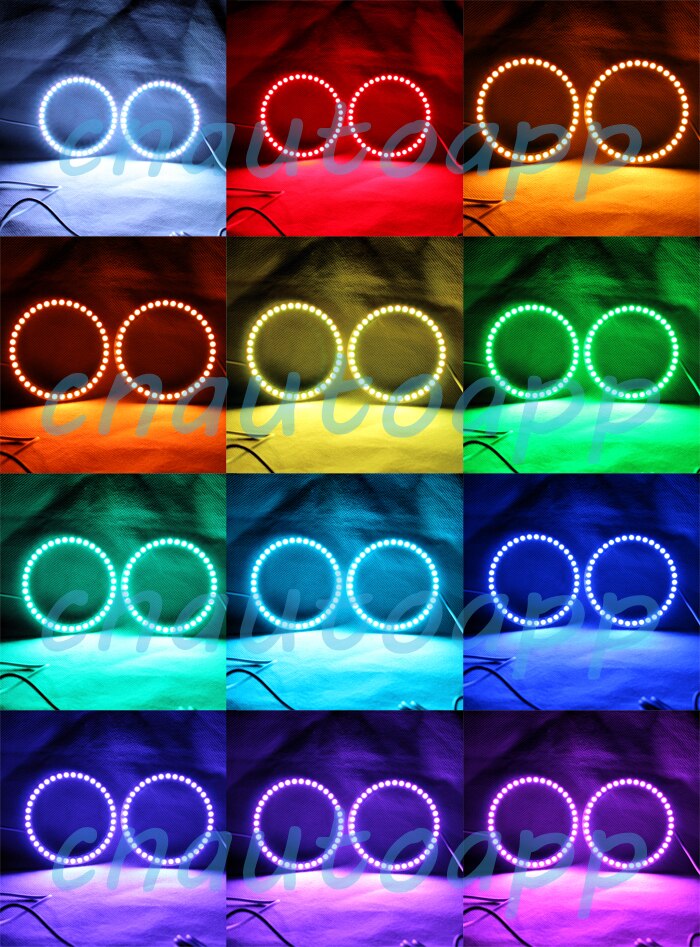 Angel eyes multifarve rgb led blinklys forlygter d... – Grandado