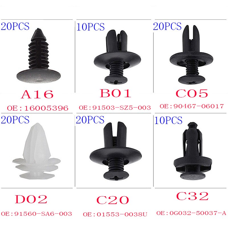 100/200PCS Mixed Auto Fastener Vehicle Car Bumper ... – Vicedeal