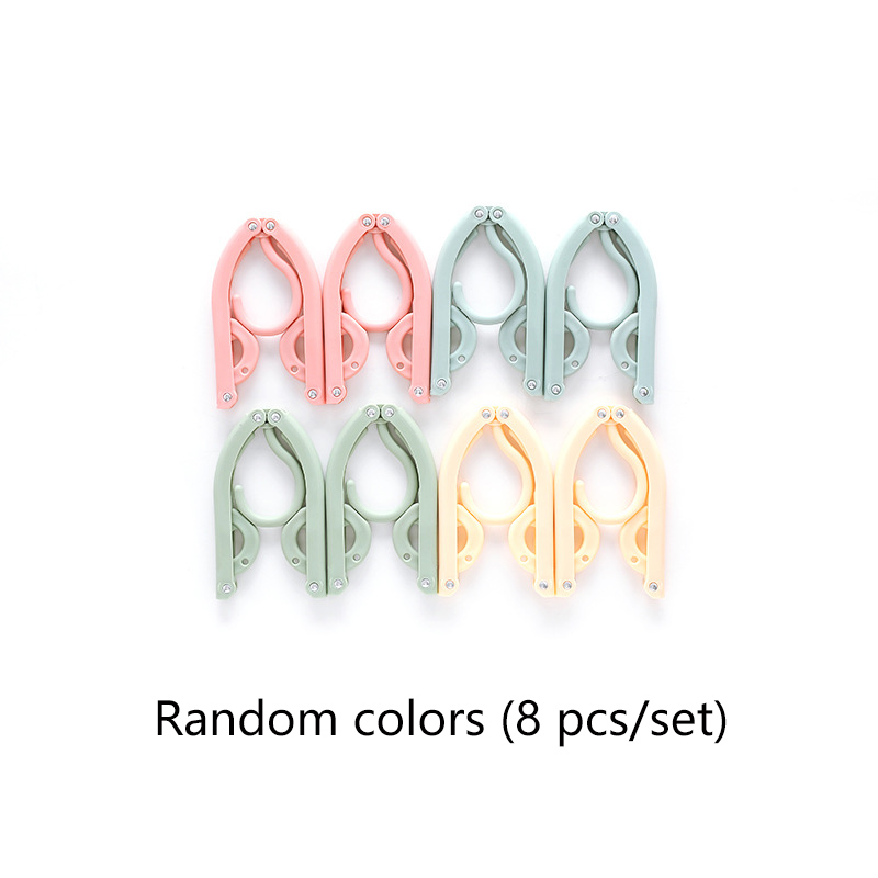 8pcs Portable Foldable Travel Hanger Non-Slip Plas... – Grandado