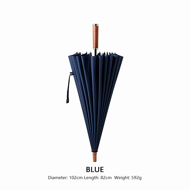 Luxury 24K Long Umbrella Windproof Wooden Handle B... – Vicedeal