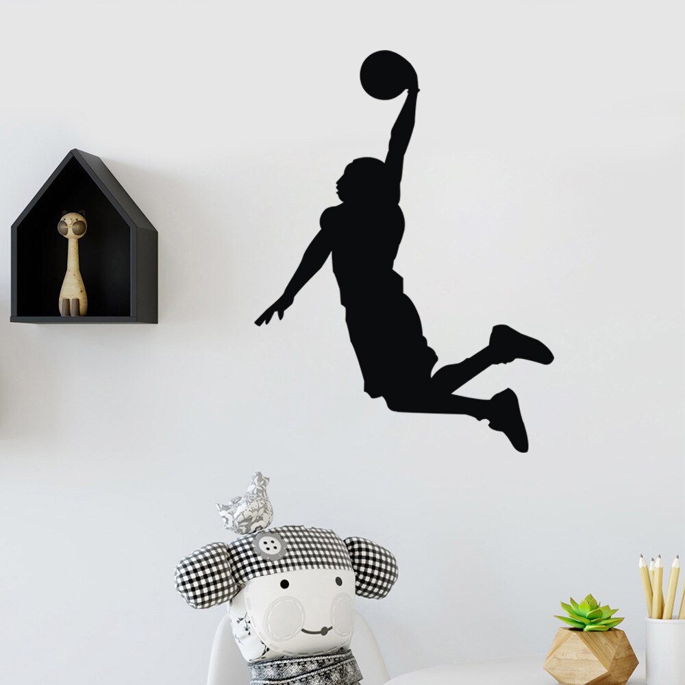 Sport Dunk action Wall Sticker living room study k... – Grandado