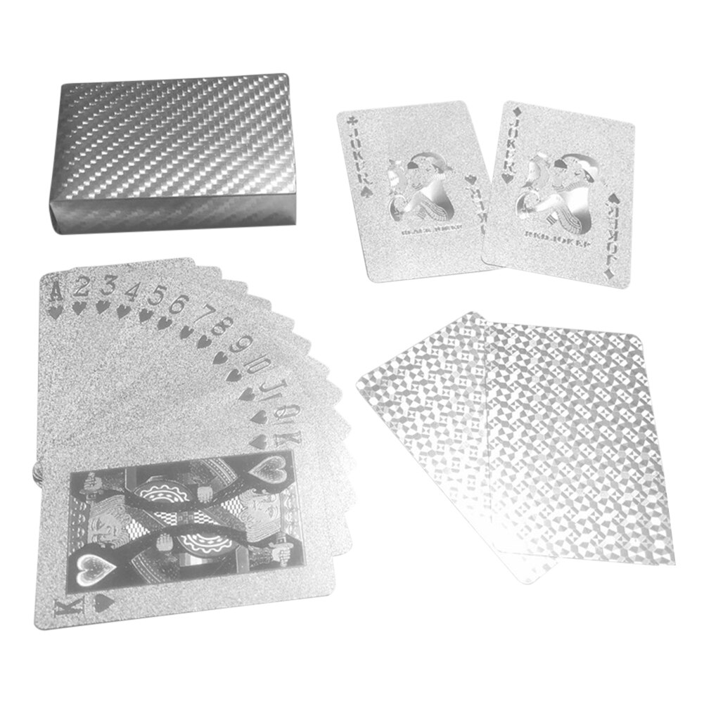 Golden Playing Cards Set Waterproof Plastic PVC Bl... – Grandado