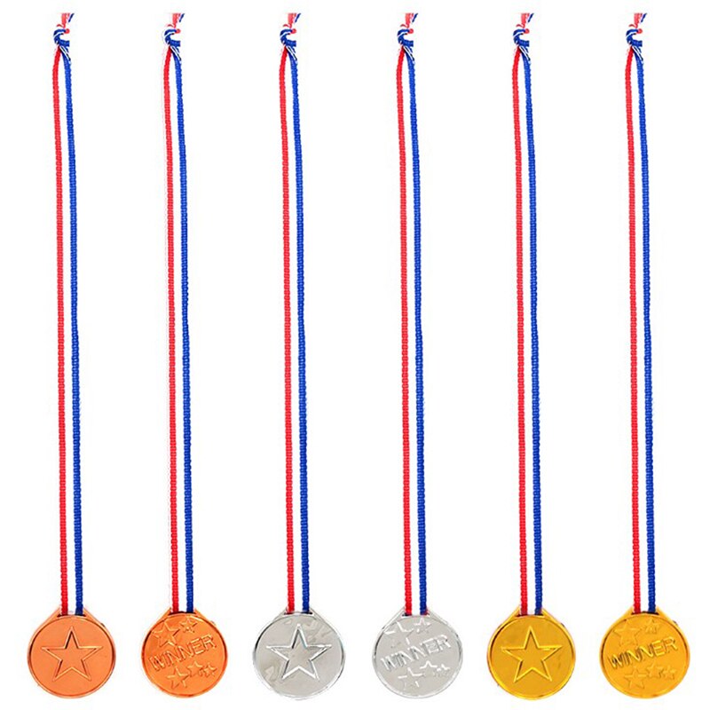 1pcs Kids Children Gold Plastic Winners Medals Spo... – Grandado