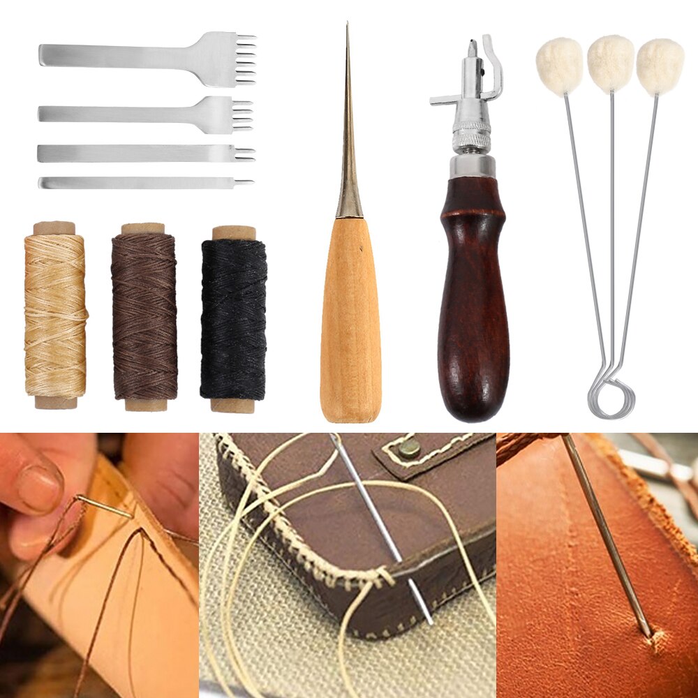 25/52/59/69Pcs Set Leather Craft Tools Kit Hand Se... – Grandado