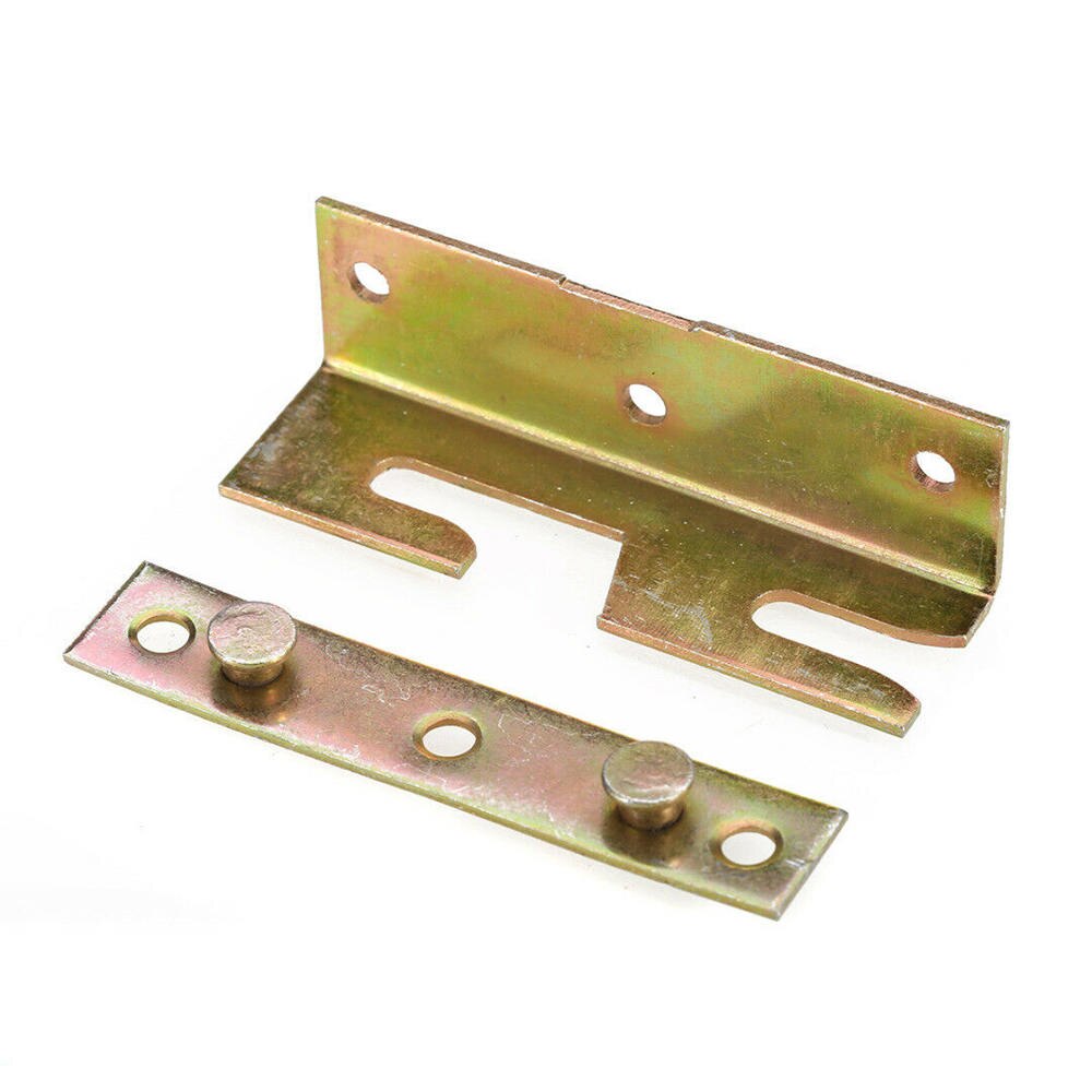 2 Bed Connector No-Mortise Bed Rail Fittings, 8 Packs Bed Rail Brackets ...