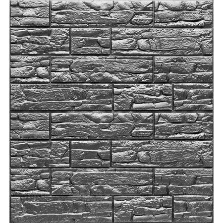NW52 Bright Gray Stone Self Adhesive 3D Decorative... – Grandado