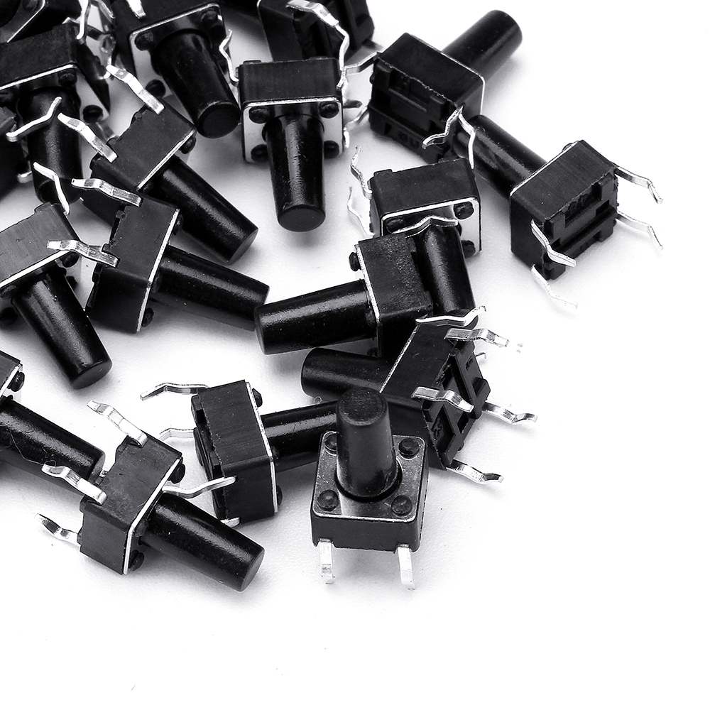 LEORY 100pcs 12V 6*6*10mm Tactile Push Button Swit... – Grandado