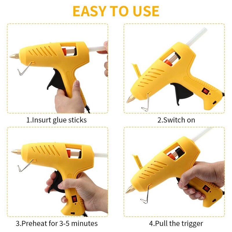 Glue Tool with LED Lights,60/100W Full Size Dual P... – Grandado