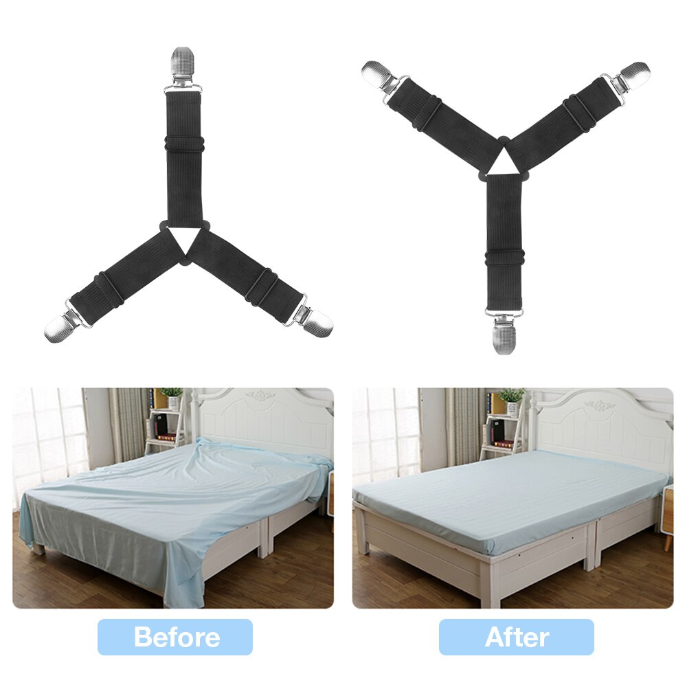 4Pcs Elastic Bed Sheet Strong Clip Grippers Adjust... – Vicedeal