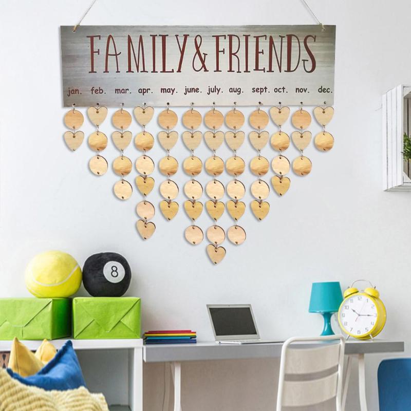 DIY Wooden Hanging Calendar Wall Calendar Sign Bi... – Vicedeal