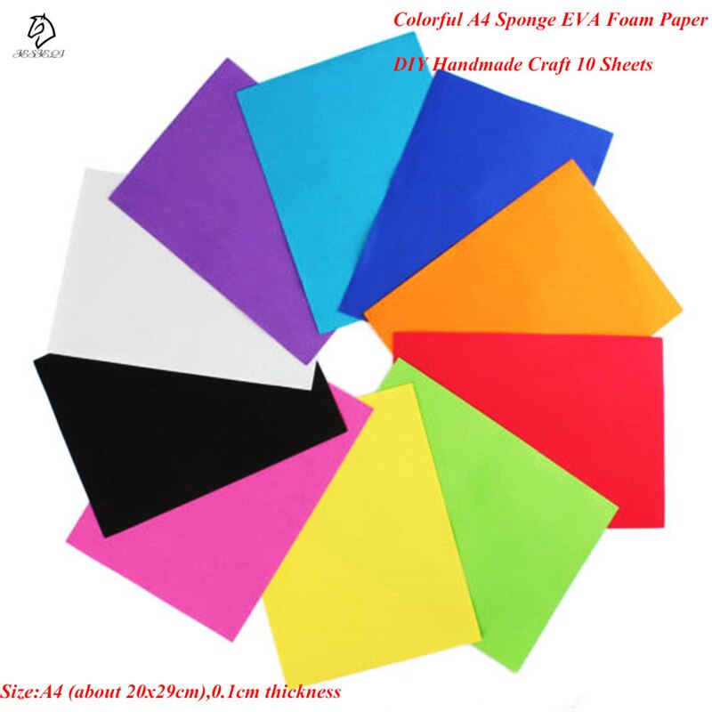 10 Sheets Colored Sponge Foam Paper A4 Thick Funky... – Vicedeal