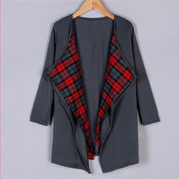 NASHAKAITE Mom Daughter Knitted Plaid Cardigan Aut... – Grandado