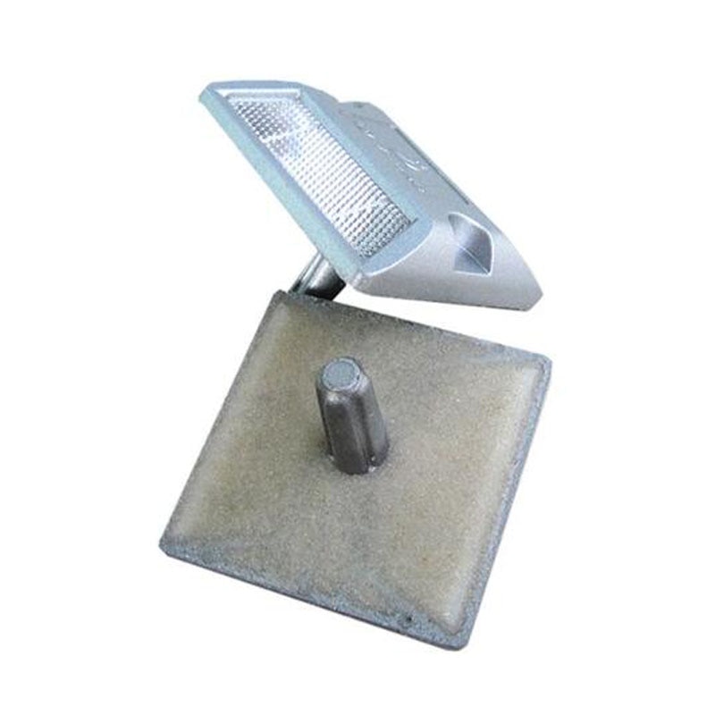 white Reflector Aluminum Road Stud with shank/ wit... – Grandado
