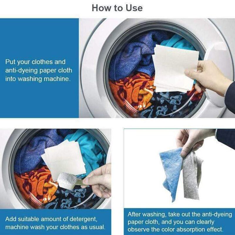 Anti-Dyeing Color Absorption Sheet Washing Machine... – Grandado
