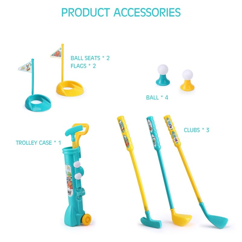 1 Set Mini Plastic Golf Toy Child Golf Sports Game... – Grandado